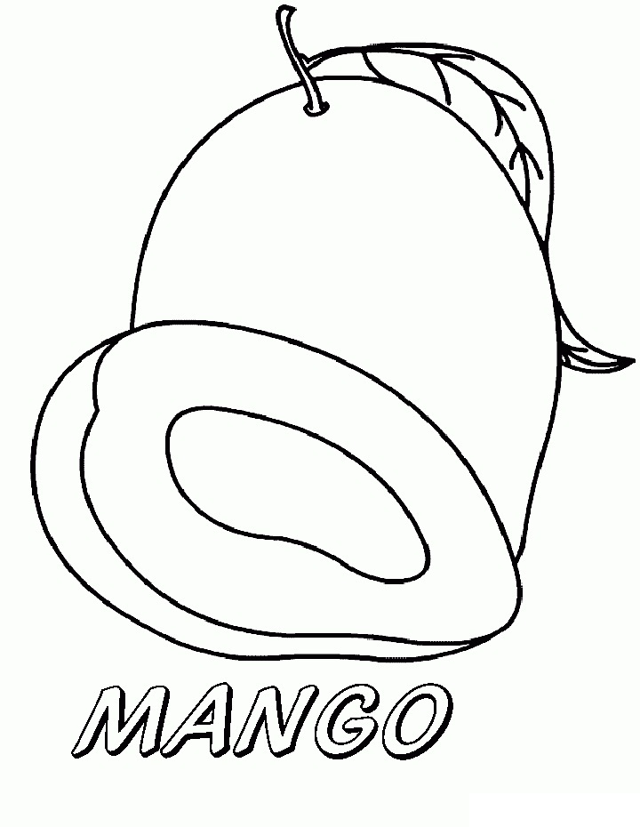 Mango Coloring Pages Sketch Coloring Page