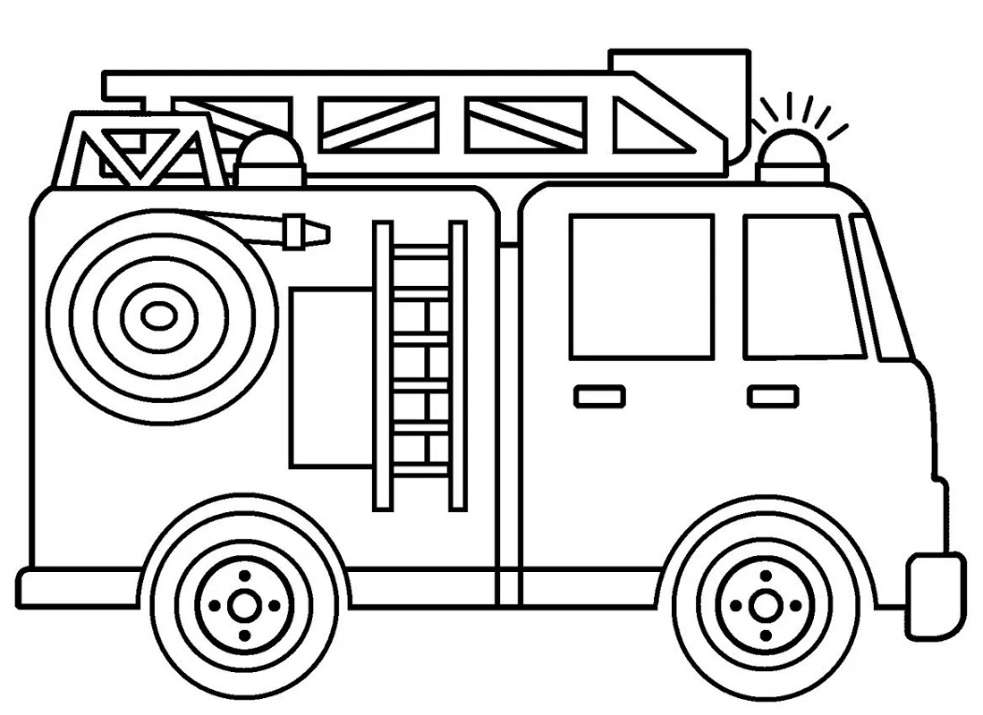 Fire Truck Coloring Page Printable Printable World Holiday
